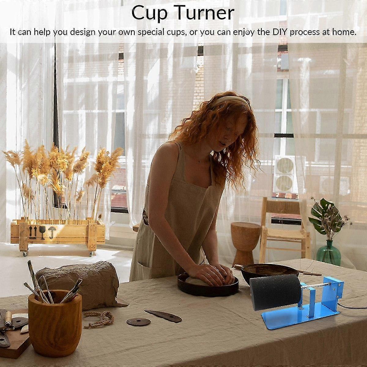 Aluminum Alloy Cup Turner Diy Electric Mug Spinner Rotator Safe Rotating Dyer Supplies For ...