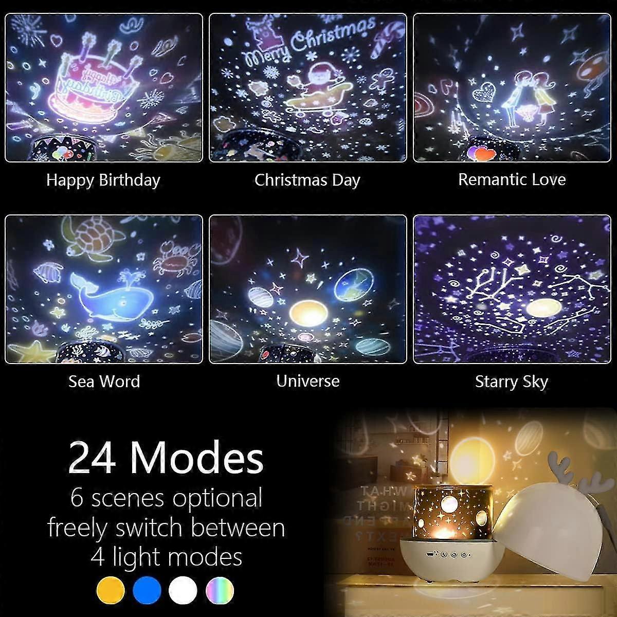 Baby Projector Night Light, LED Child Night Light Musical and Luminous ...