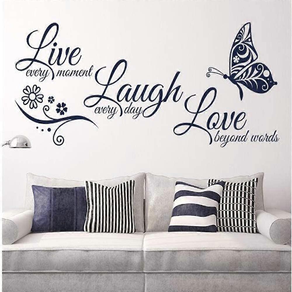 Live Love Laugh Set 3 Wall Sticker Motivational Wall Decals,Family ...