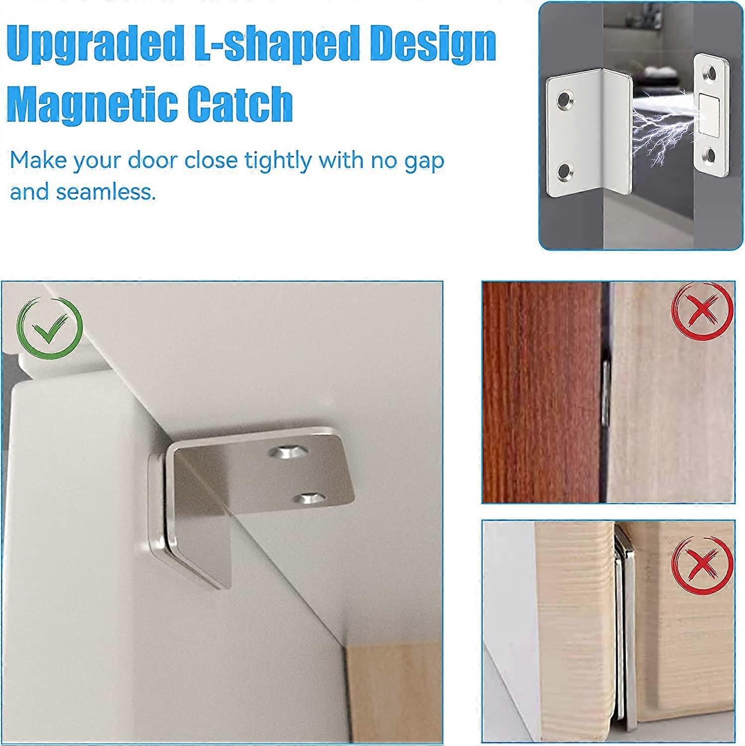 Closet Door Magnet 6 Pieces Slim Stick-On Magnetic Catches, Door Magnet ...