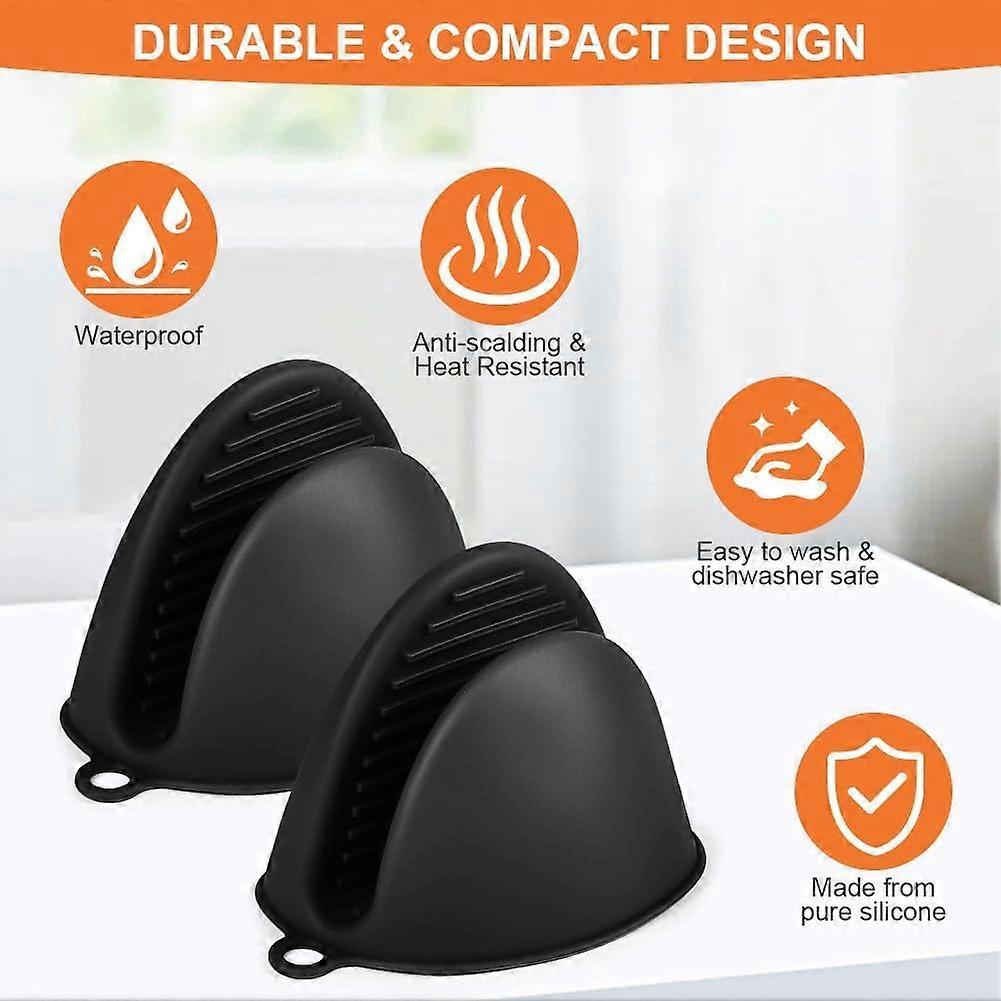 1 Pair Silicone Mini Oven Gloves-Ninja Mitts Pot Holder -Heat Resistant ...
