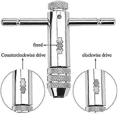 M3-M8 T-Handle Ratchet Tap Holder Wrench Adjustable Tapping Screw ...
