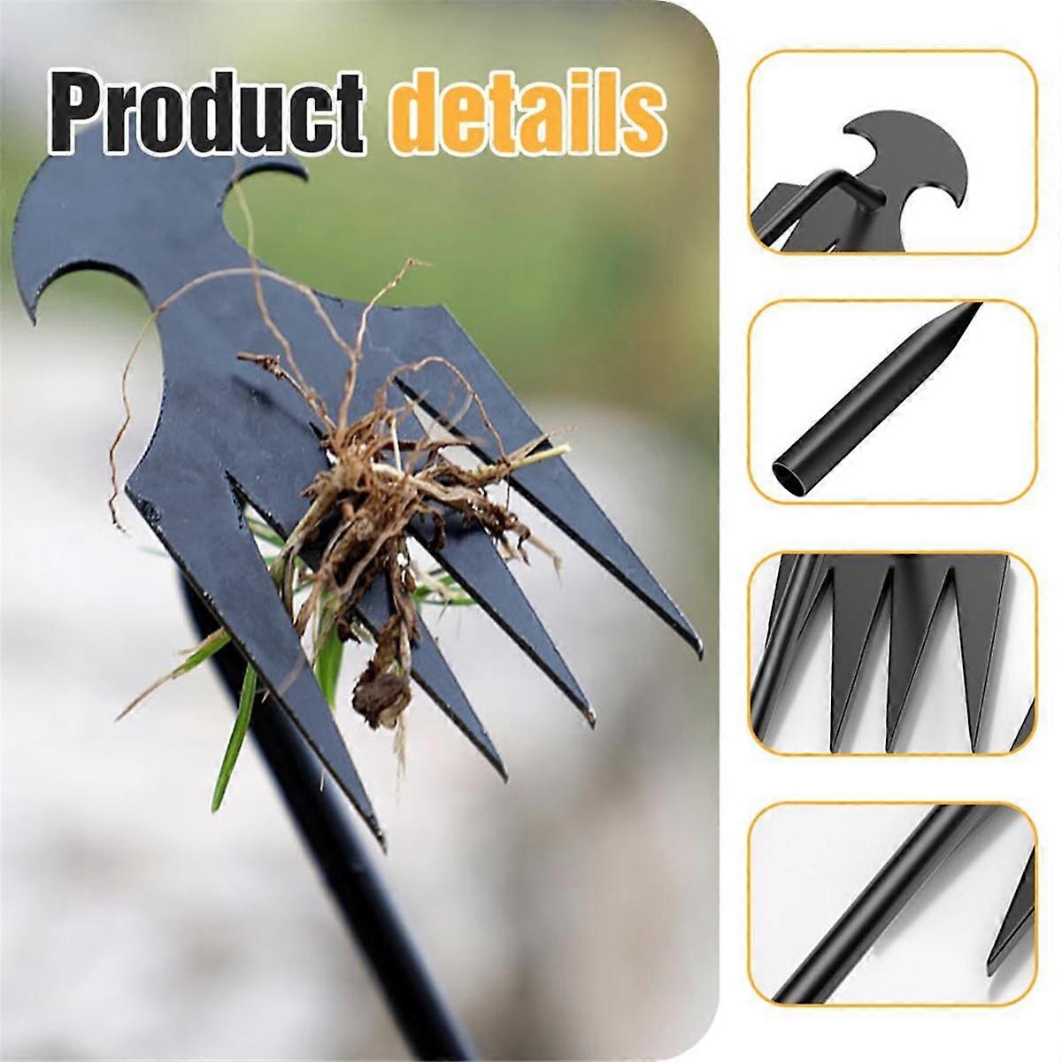 4PCS Weeder Garden Weeding Tool Root Weeding Tool 4-Tooth Gardening ...