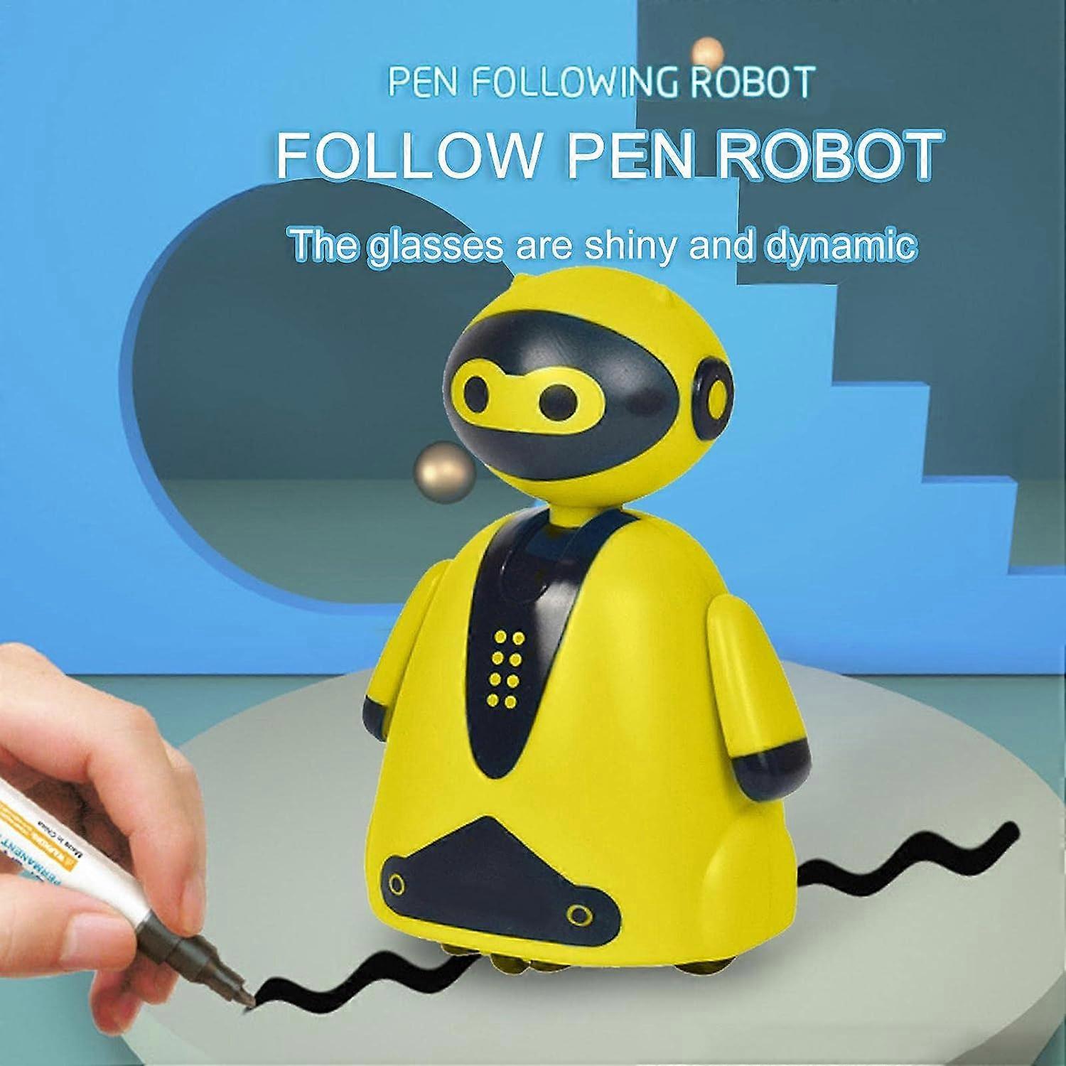 Smart Pen Tracing Robot,Magic Inductive Robot Toys - Follow Any Drawn ...