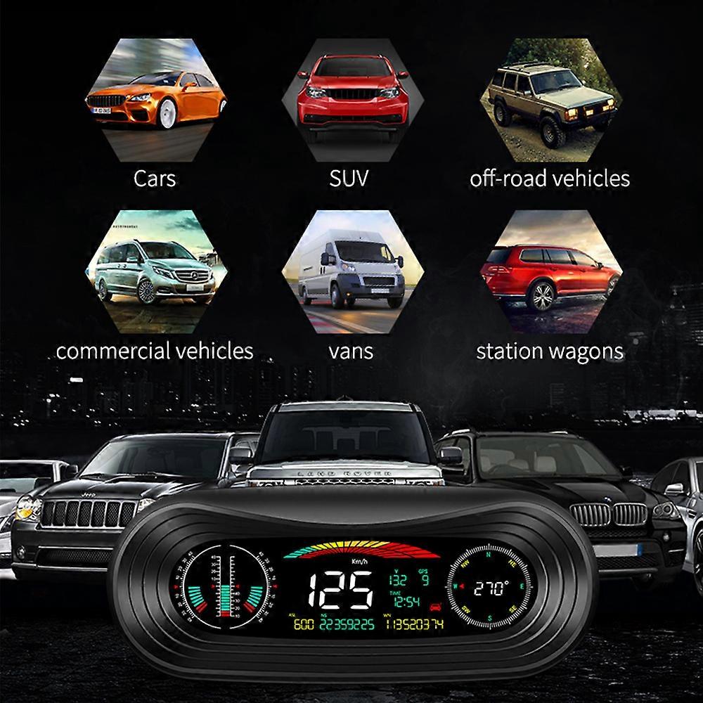 HUD Head Up Display P18 Car GPS Slope Meter 4x4 Inclinometer off-Road ...