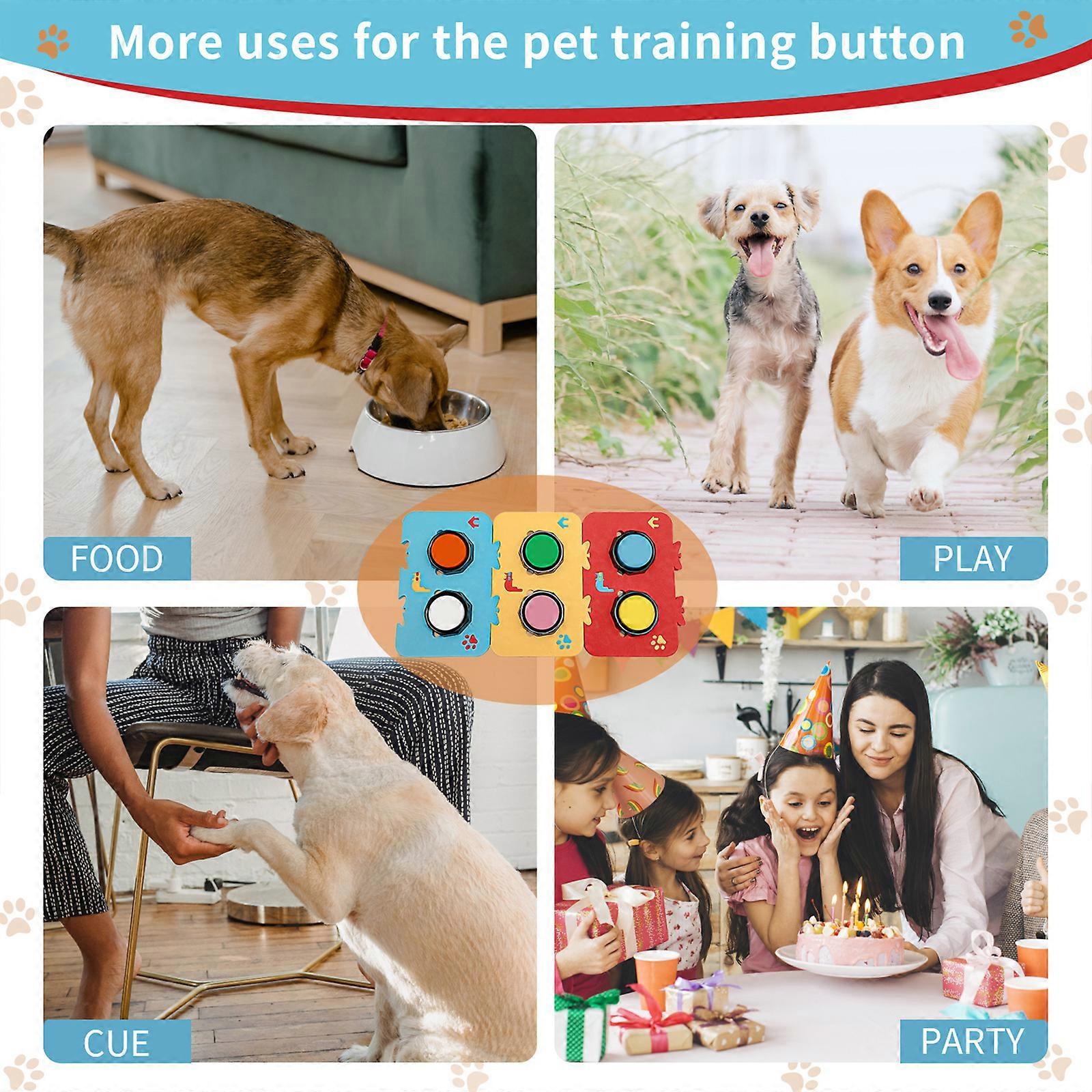 Dog Buttons with Mats and Stickers-Dog Training Buzzer-Record ...