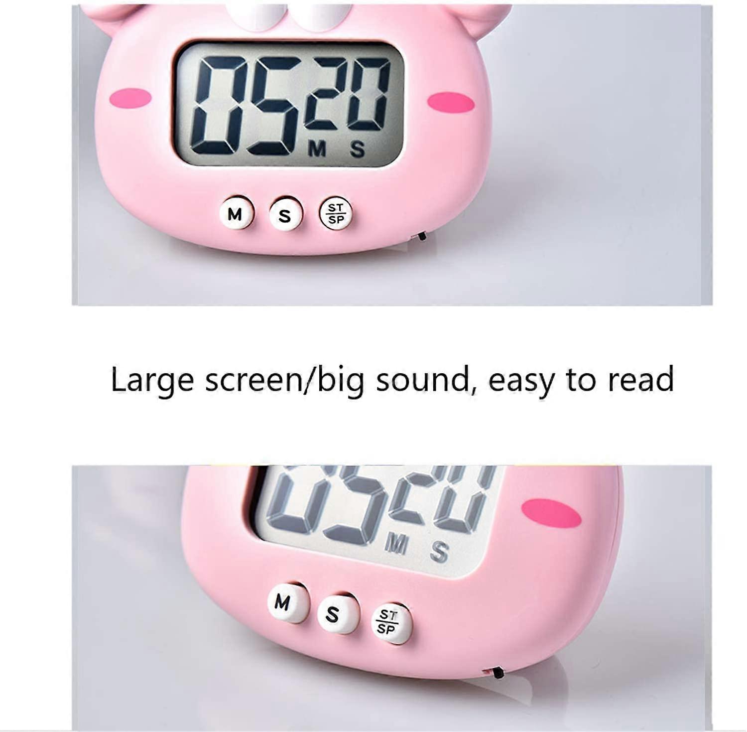 Kitchen Timer, Digital Cooking Timer with Magnetic, LCD Large-Screen ...