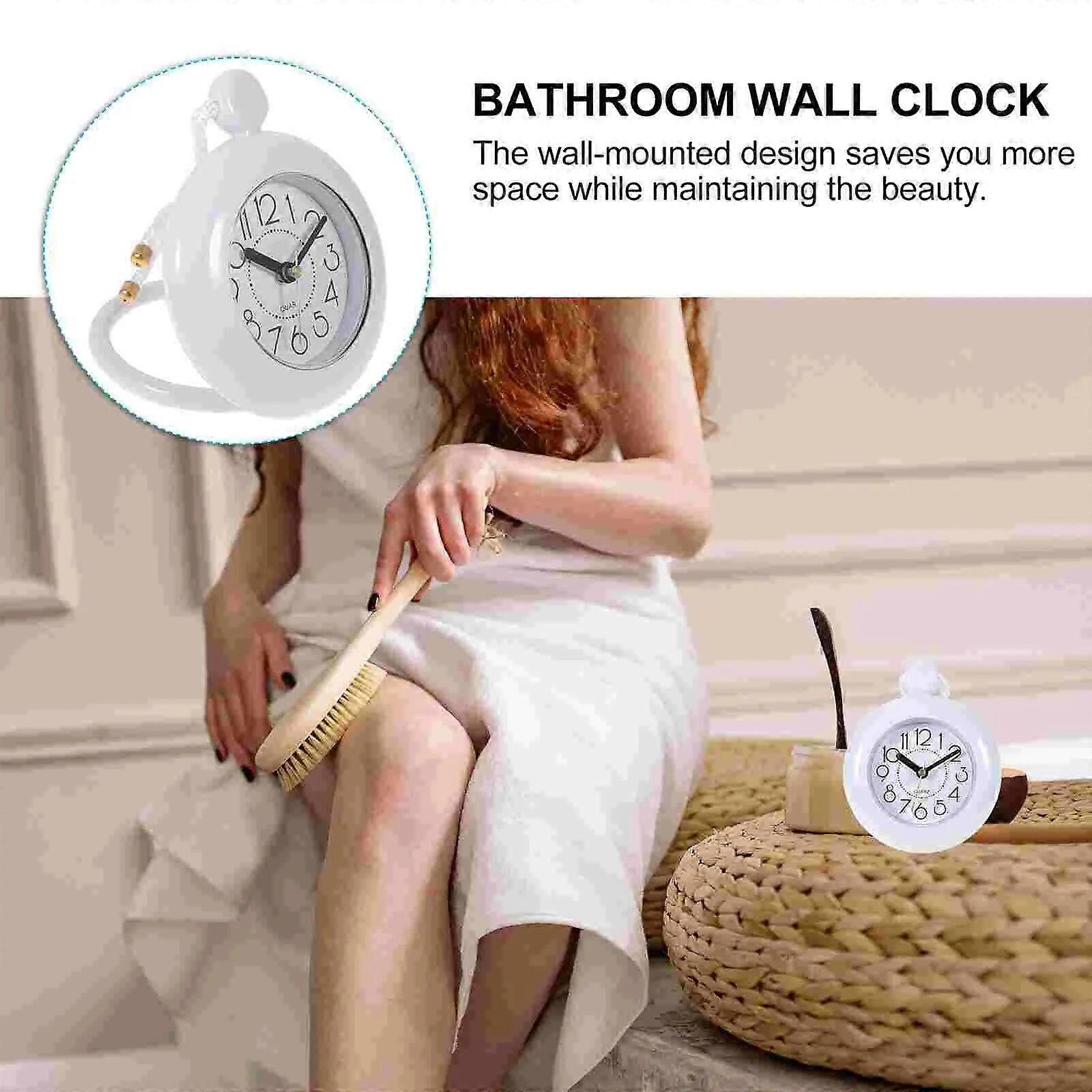 Bathroom Waterproof Wall Clock Hanging Adorn Outdoor Timer Lights ...