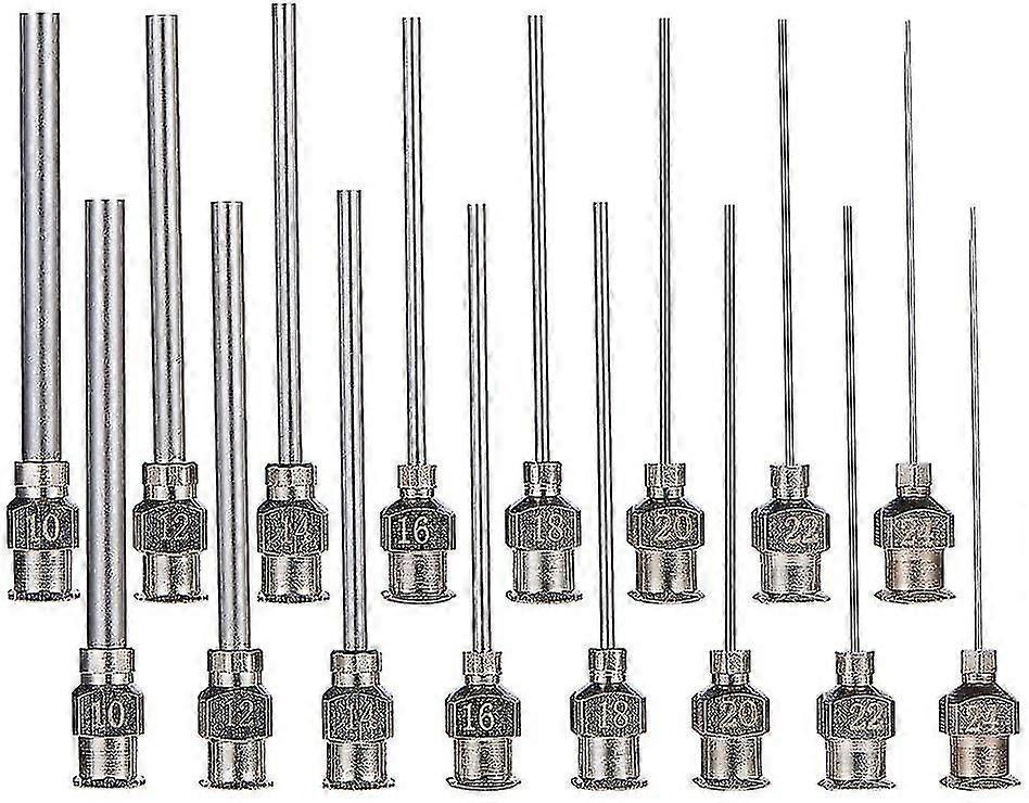 16pcs 1.5 Inch Stainless Steel Dispensing Needle Blunt Tip Syringe ...