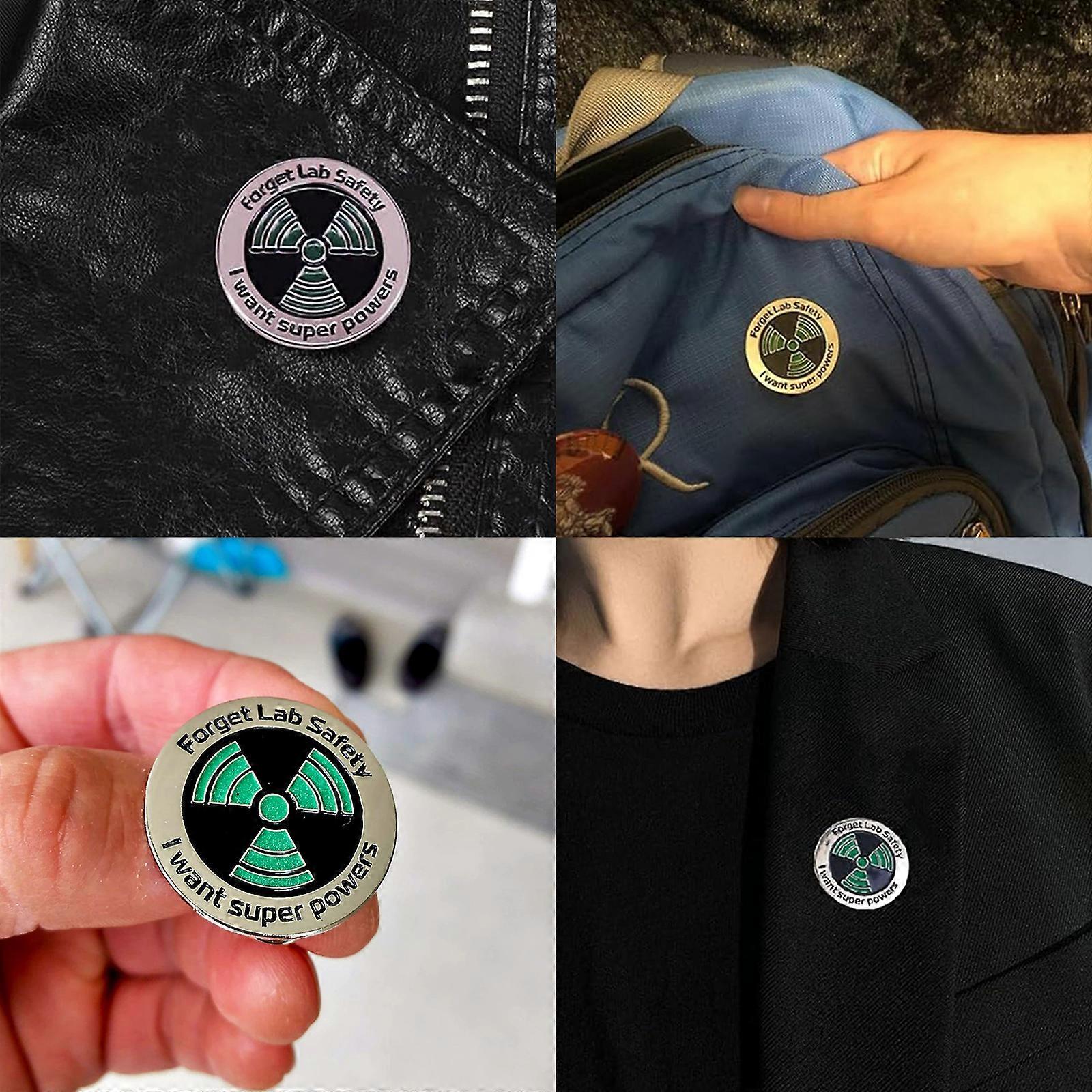 New Upgraded Science Enamel Pin,Glow in The Dark,Forget Lab Safety I ...