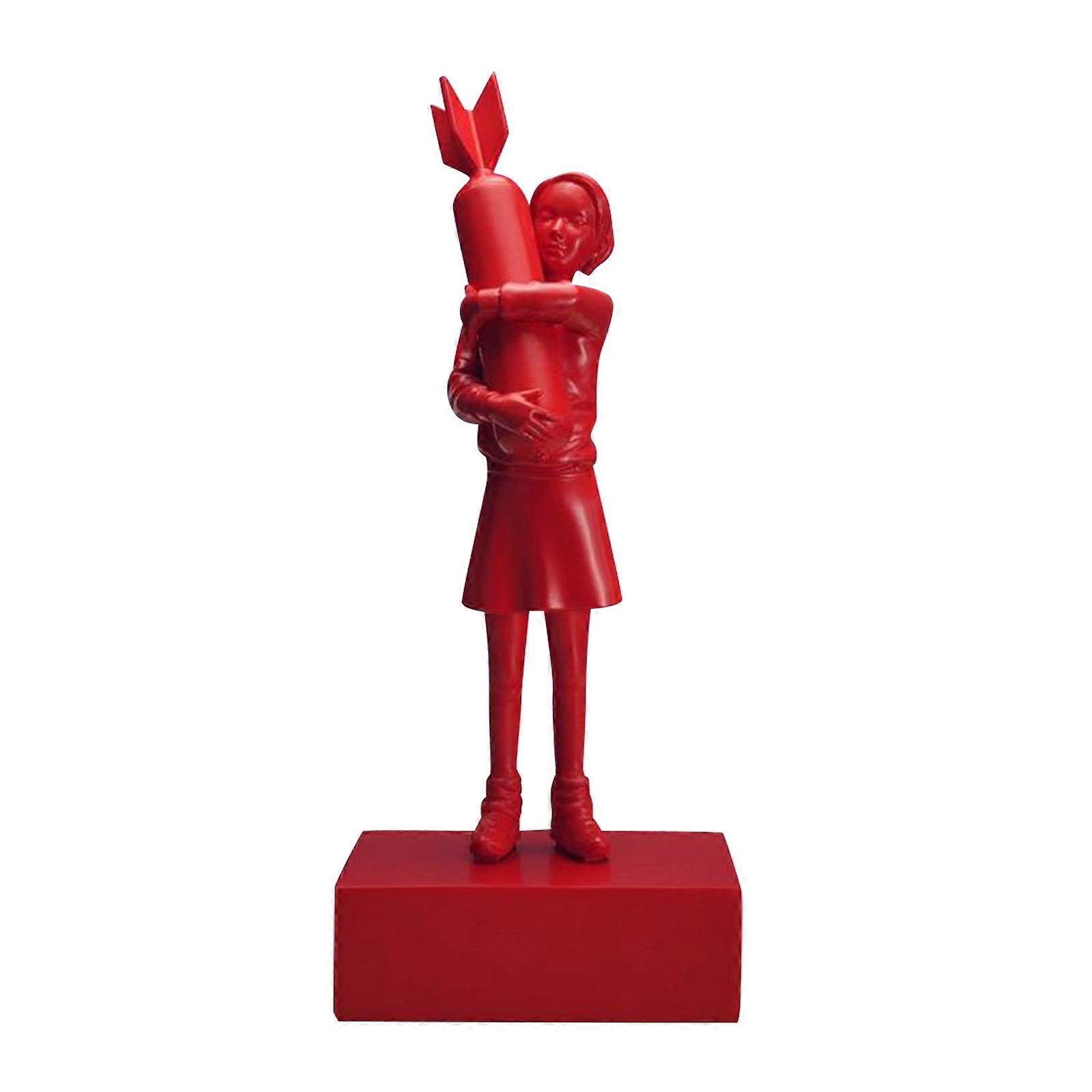 Brand New Banksy Bomb Girl Modern Sculpture Bomb Hugger Statue Resin ...