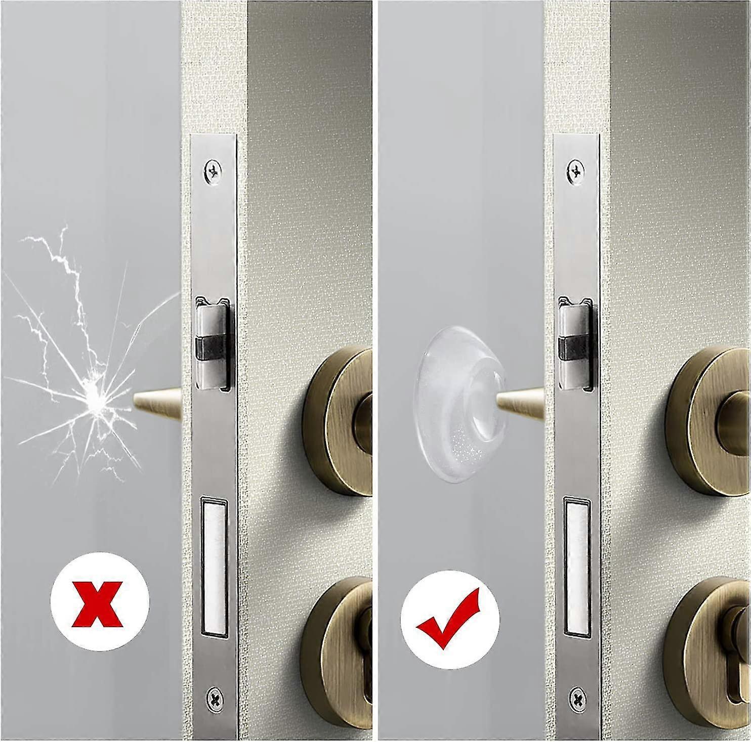 9 Pcs Door Stoppers Wall Protector Rubber - Clear Wall Protectors From ...