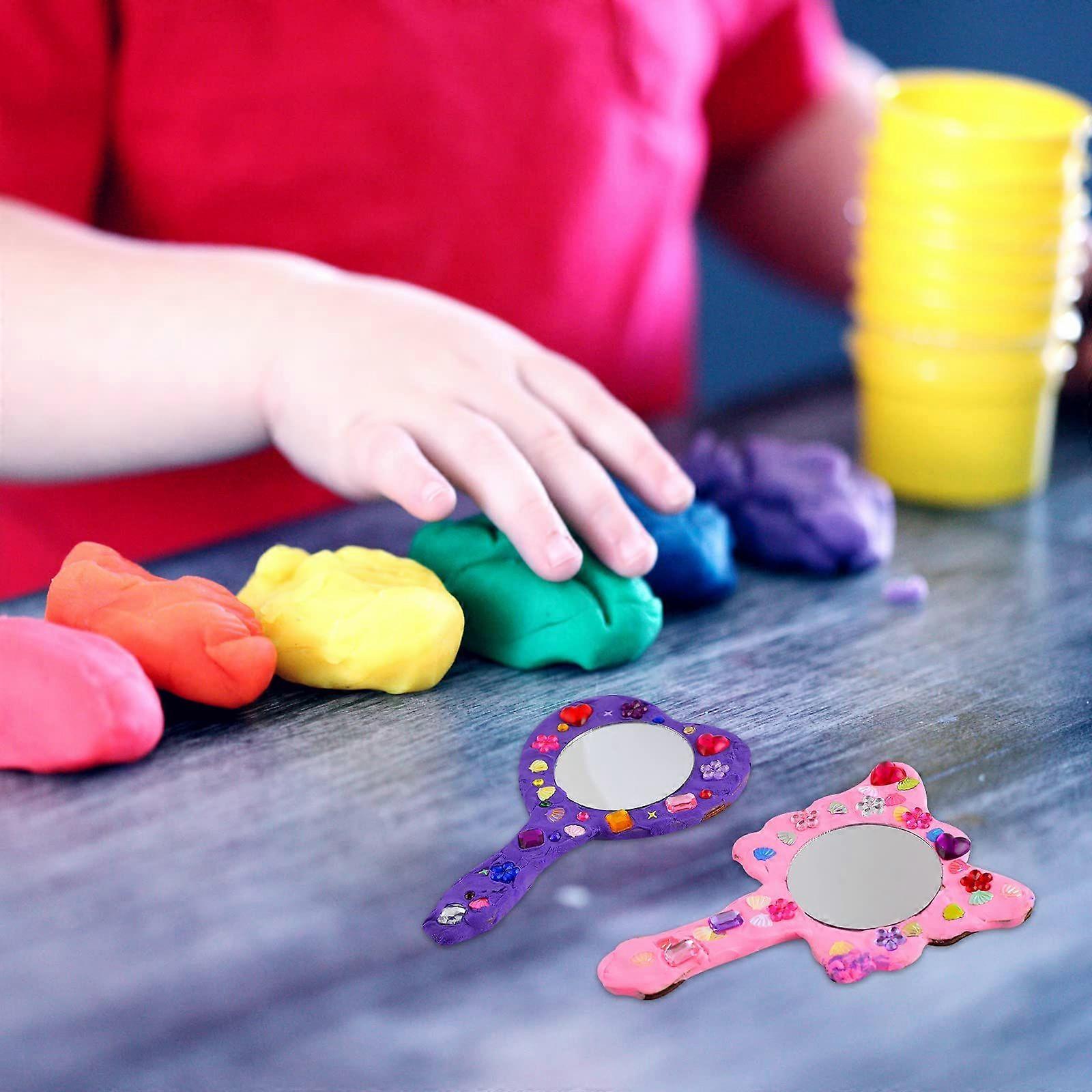 Pack of 10 DIY Wooden Mirror Crafts for Children Mini Wooden Princess ...