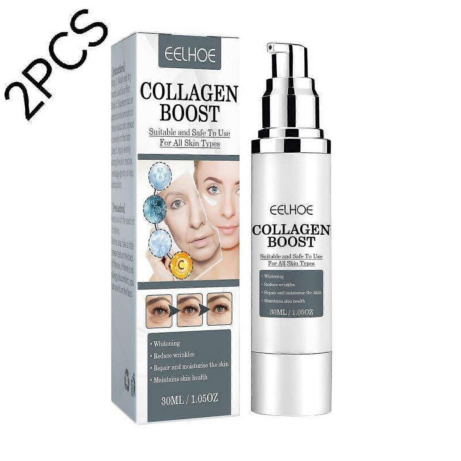 EELHOE Collagen Boost Anti Aging Serum, Collagen Anti-Wrinkle Cream, Anti-aging Serum-2Pcs ...