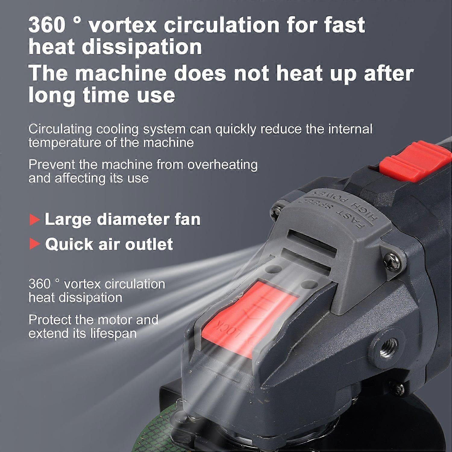 Cordless Angle Grinder 3 Speed Adjustment Electric Grinder Power ...