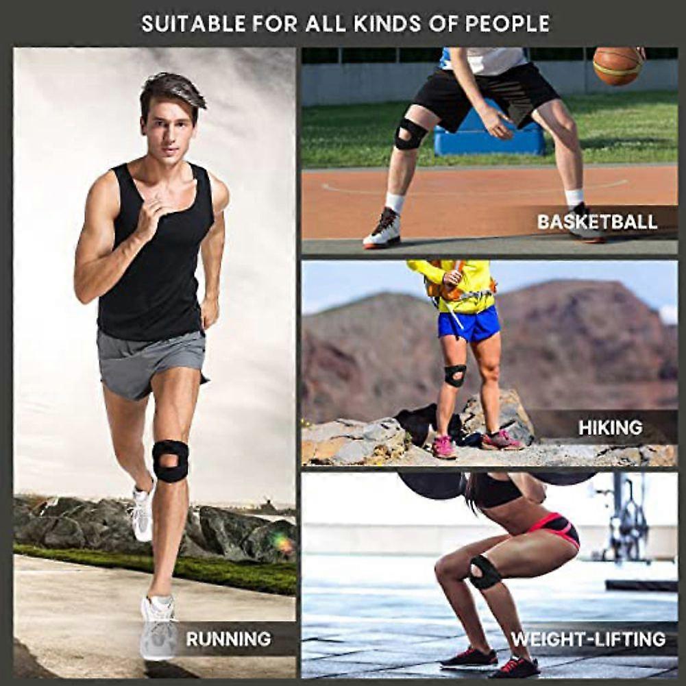 Patellar Tendon Knee Brace with Stabilizers, Adjustable Knee Support ...