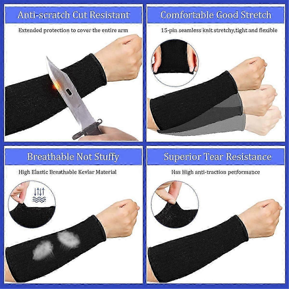 3 Pairs Arm Protectors for Thin Skin and Bruising Cut Forearm Sleeve ...