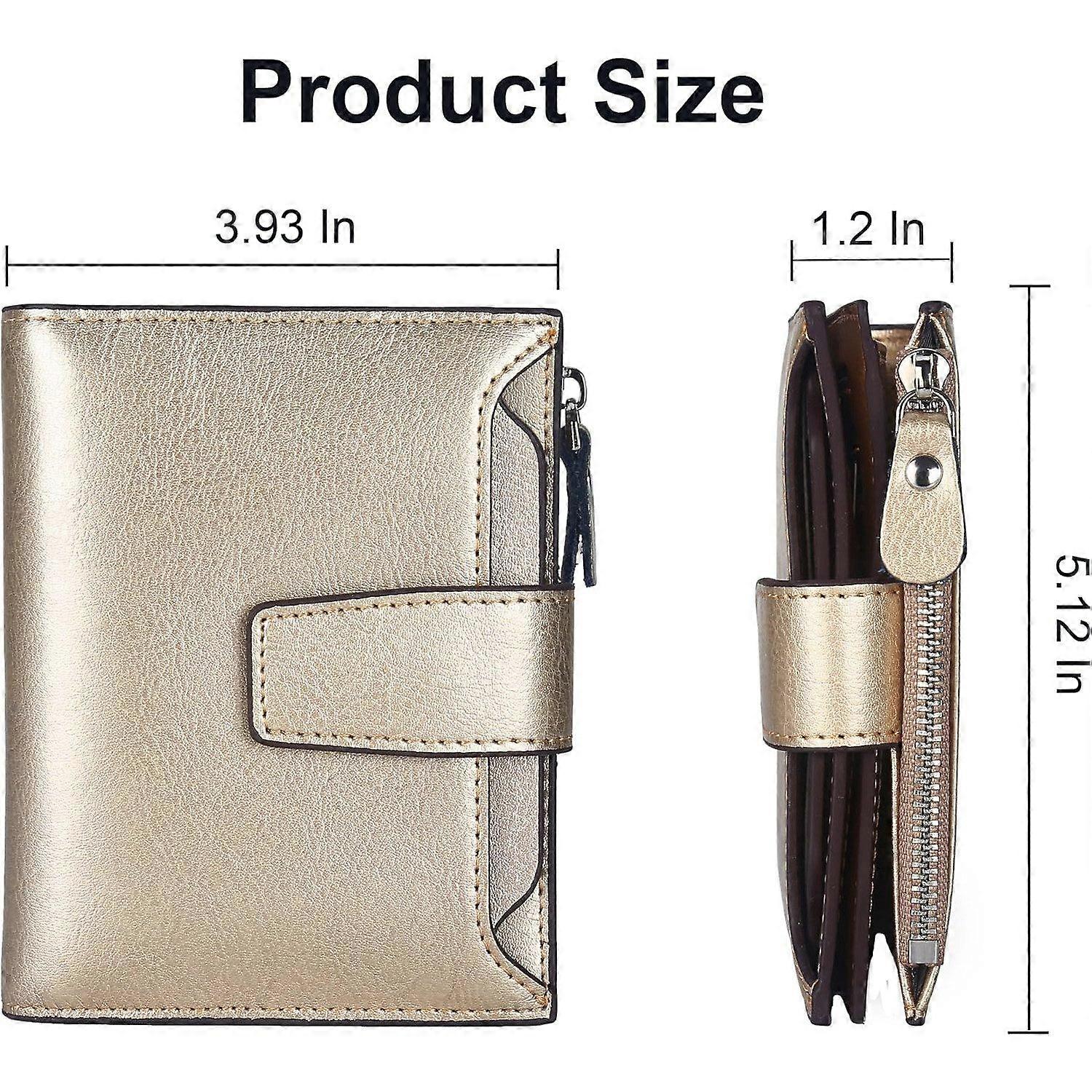 Genuine leather wallet with 14 compartments card holder wallet bronze ...