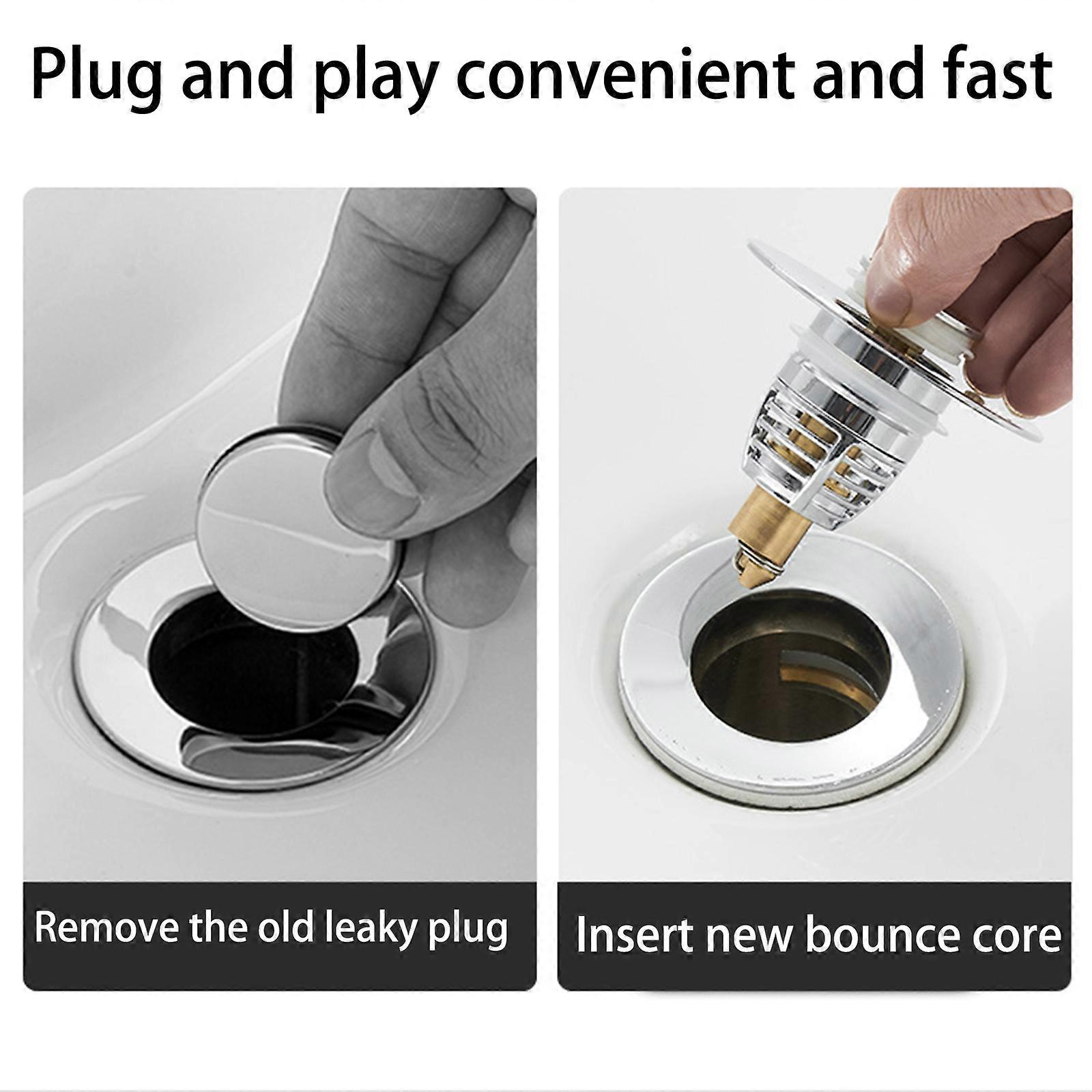 Elegant Bathroom Sink Stopper, Innovative 2-in-1 Design Combines Drain ...