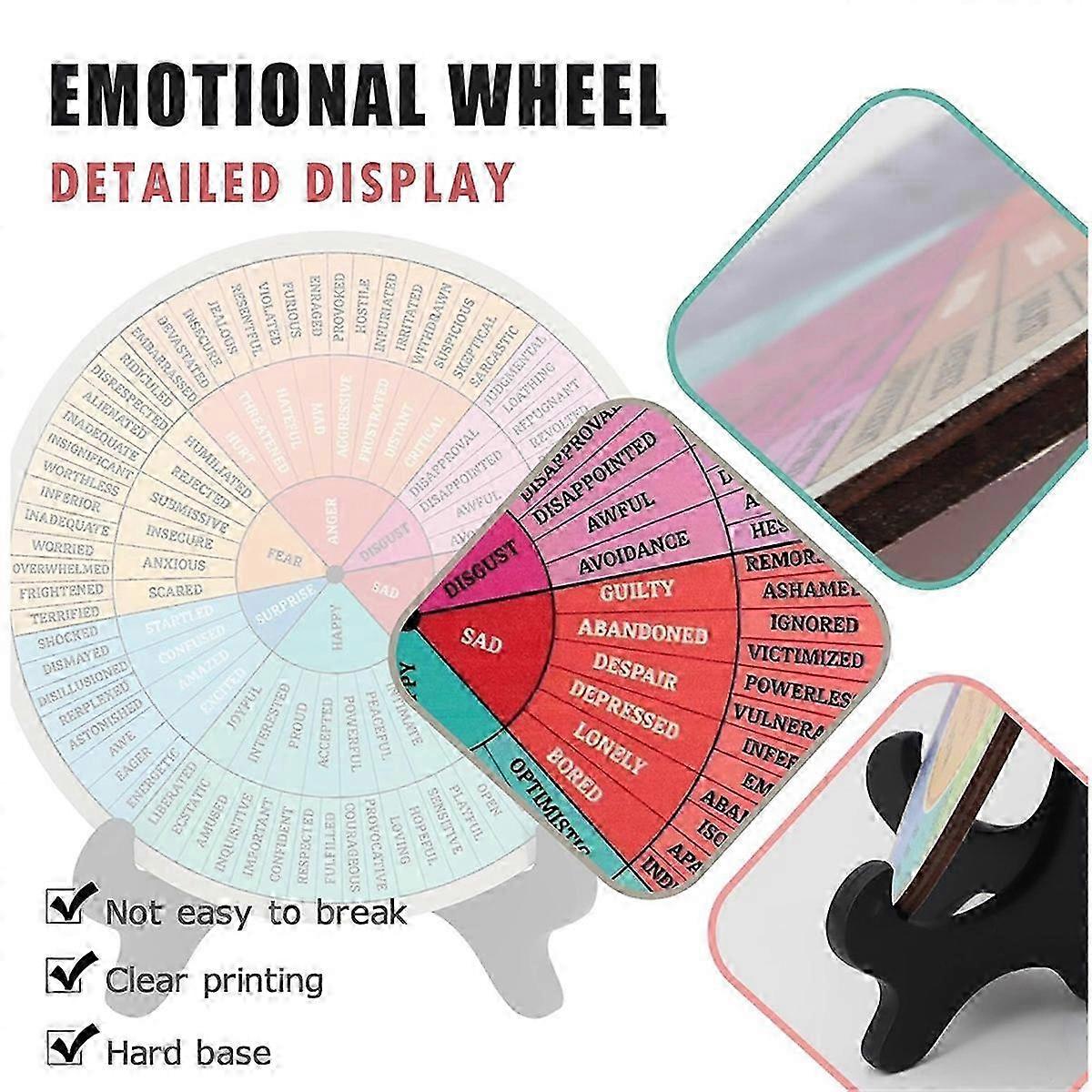 Feelings Wheel, Double-Sided Emotion Wheel with Stand, 2pcs | Fruugo AU