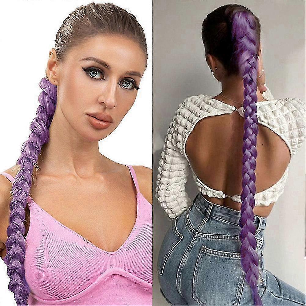 Rumi Wig Anime Demon Superstar Purple Long Braided Cosplay Hair | Fruugo UK