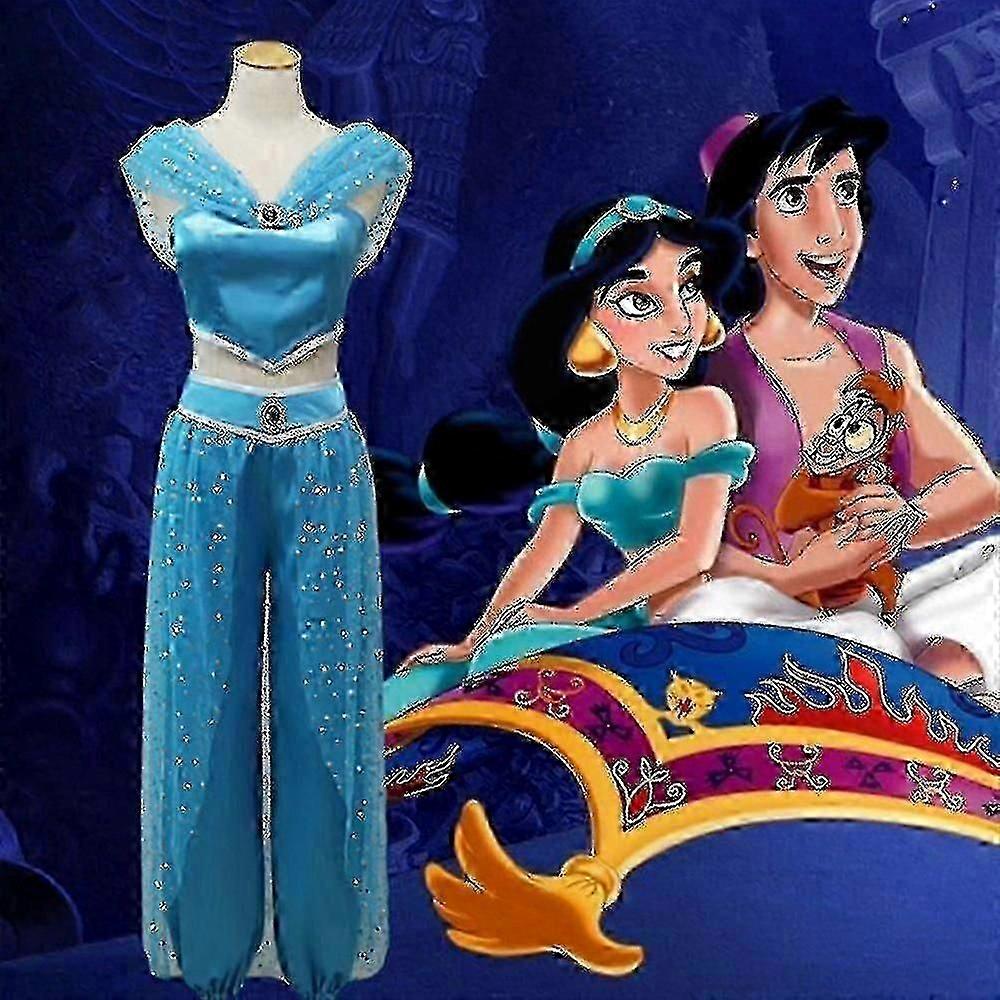 Princess Jasmine Costume for Fancy Dress Carnival Halloween Cosplay ...