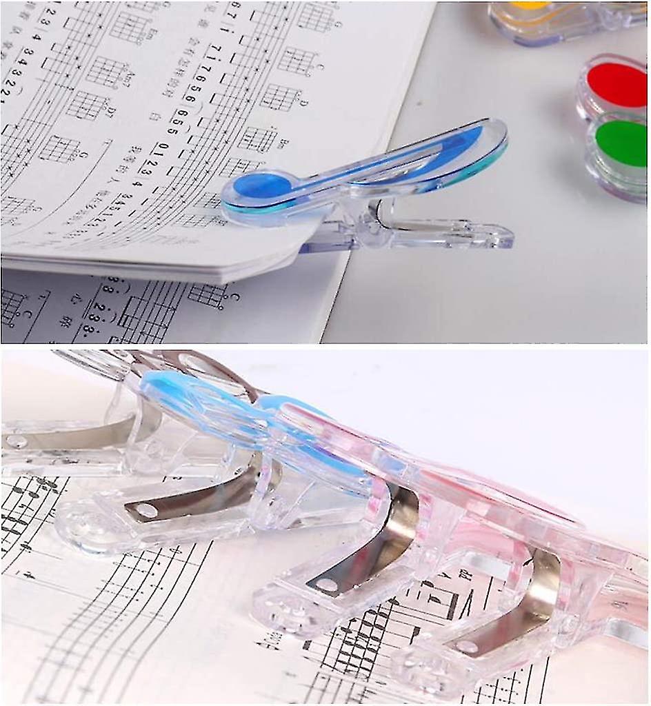 Music Note Clip, Pack Of 10 Transparent Plastics Music Stationery Clips ...