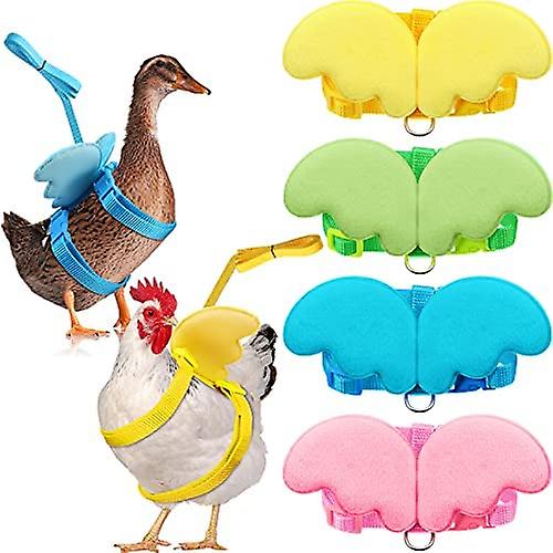YOITEA 4 Pieces Pet Duck Outside Walking Harness Leash, Hen Chickens ...