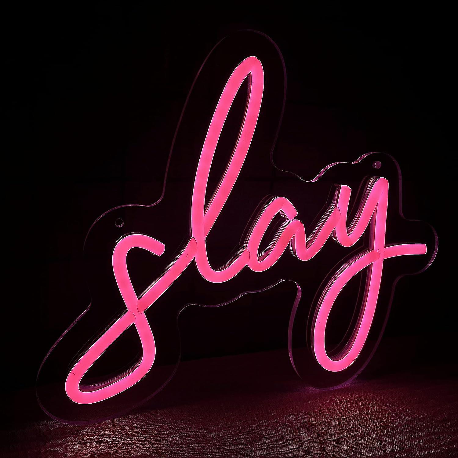 Pink Slay Neon Sign for Wall Decor Adjustable lighting Led Neon Light ...