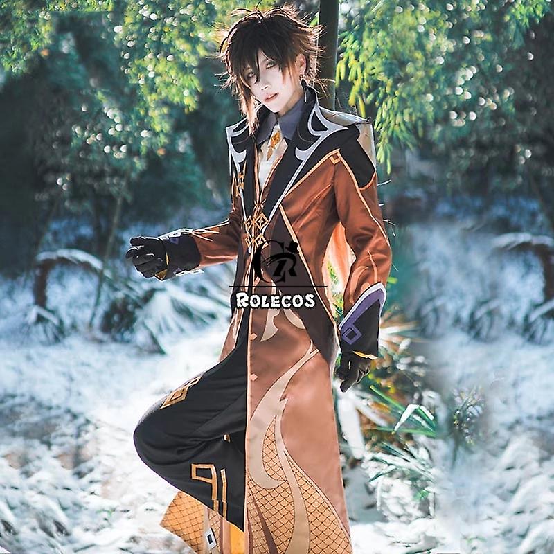 Zhongli Cosplay Costume Game Genshin Impact Zhongli Cosplay Costume Men ...