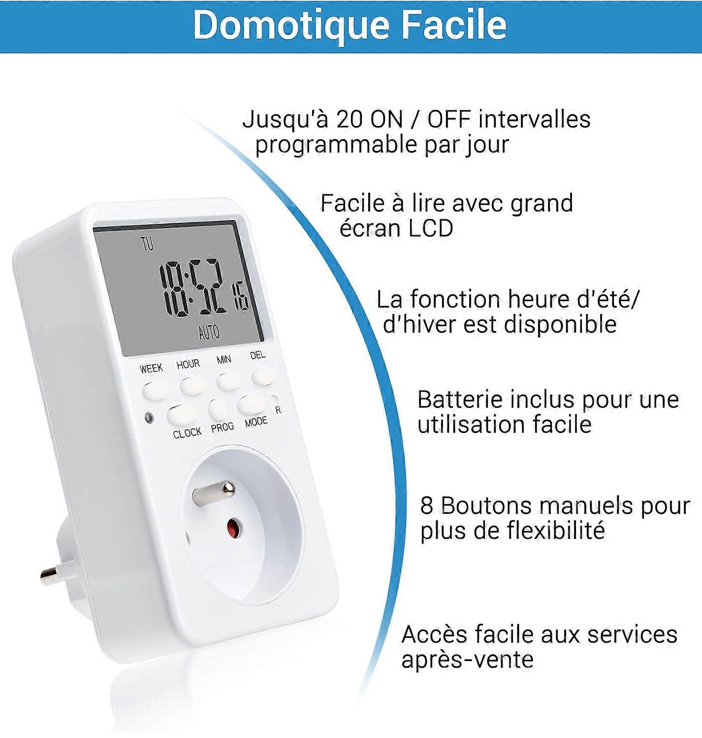 Digital Programmable Socket, Weekly Electric Socket Timer with 20 ...