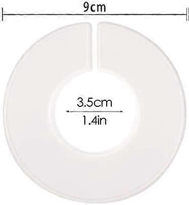 10PCS Plastic Clothing Rack Size Dividers White Round Hanger Separator ...