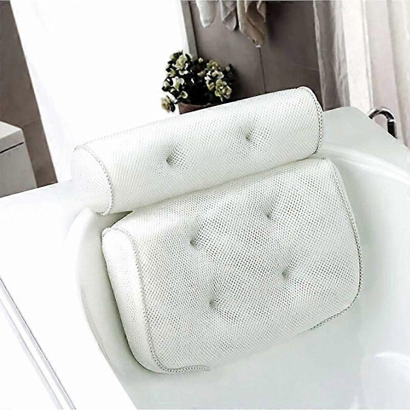Bath Pillow Bath Cushion with 6 Non-Slip Suction Cups, for Spa Pillow ...