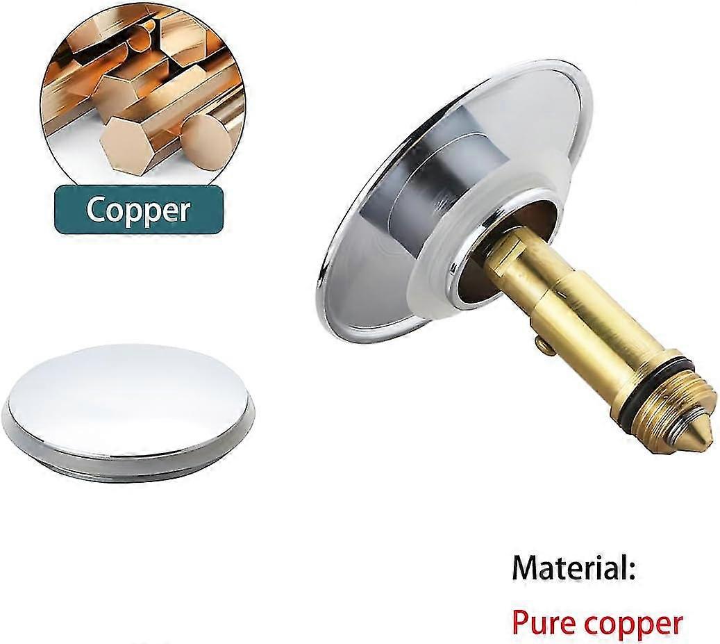 Push Pop-Up Click Clack Plug Stopper (66mm), Bathroom Sink Drain Plug ...