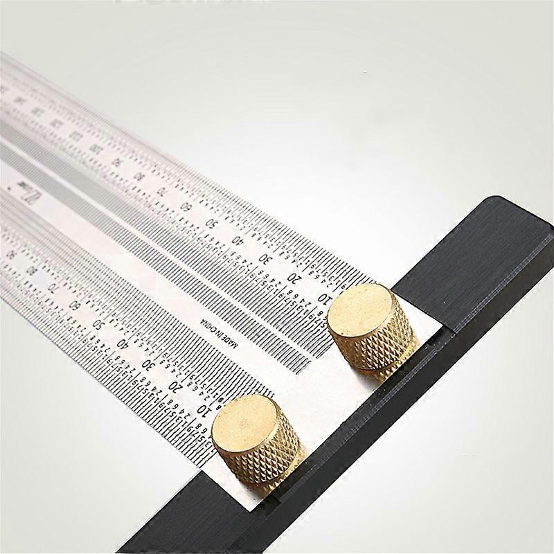 High-Precision Scale Ruler T-Type Hole Ruler Stainless Woodworking ...
