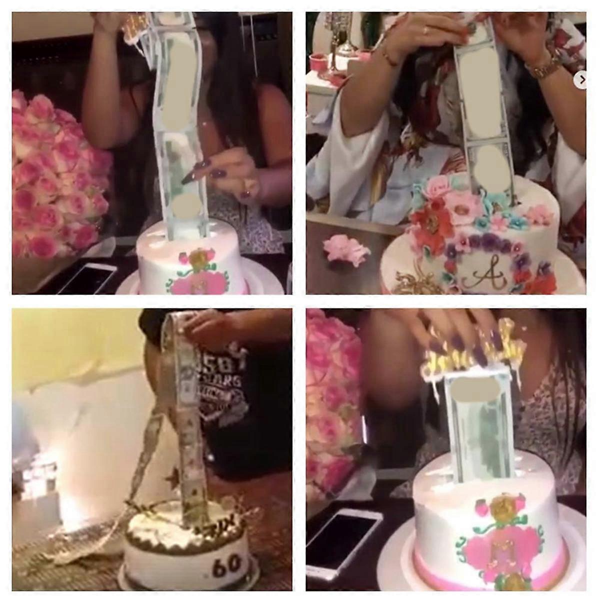 Cake Money Box Set, Money Pulling Cake Making Mold,Cake ATM Money Box ...