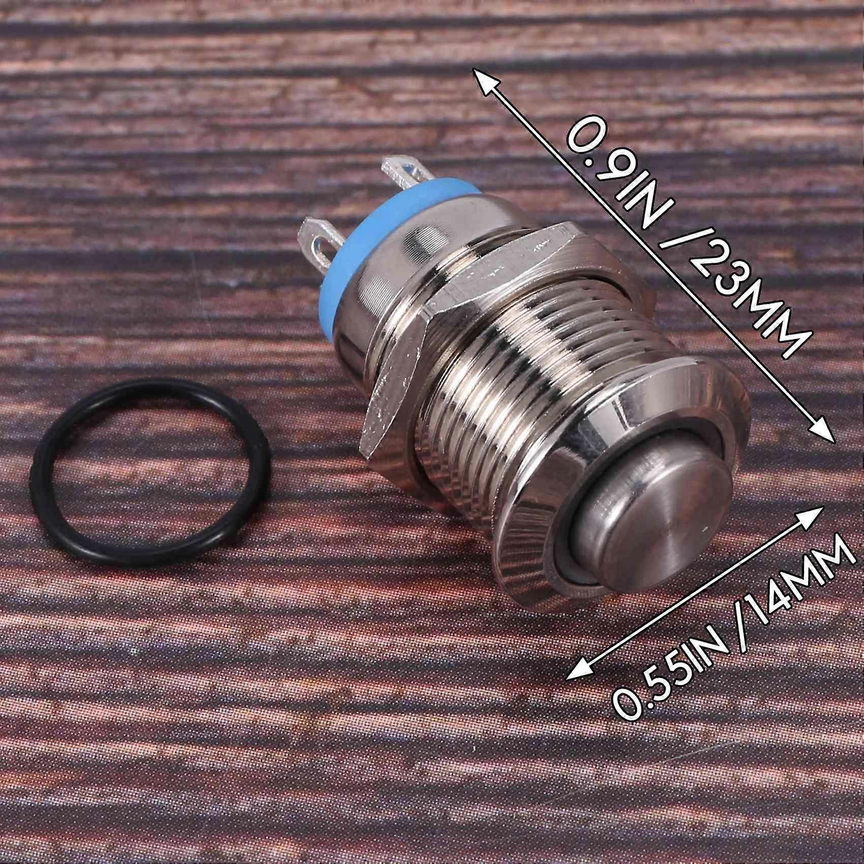 3V Push Button Switch Doorbell Button Blue LED 12 mm Silver | Fruugo UK