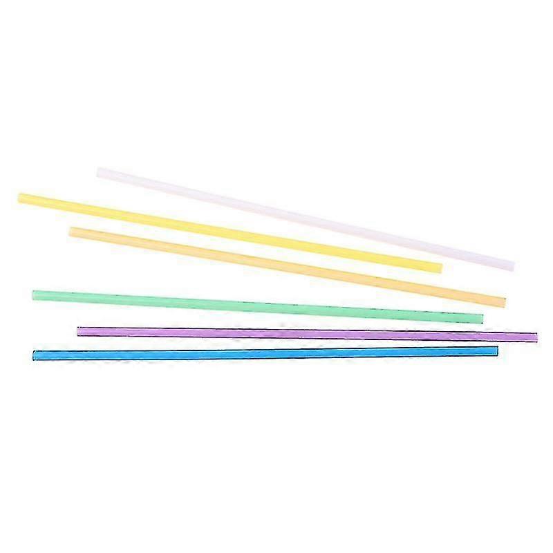 100 Pieces 6*260mm Plastic Drink Straws Diy Flat Mouth Straight Tube ...