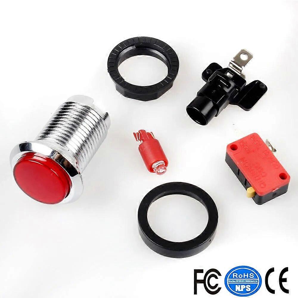 Zero Delay Arcade cabinet DIY Kit for 5V LED Chrome Push Button Copy SANWA Joystick 1 & 2 Player ...