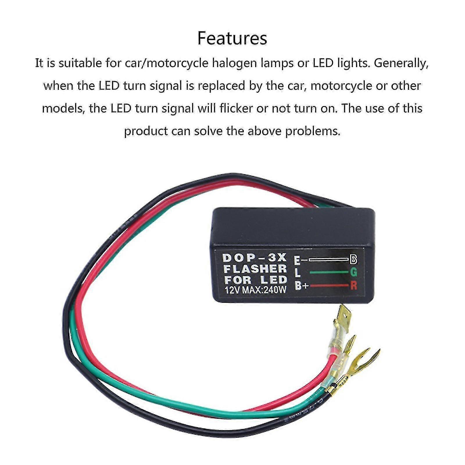 Adjustable Led Flasher-relay Turn Signal Indicator Light Blinker For ...