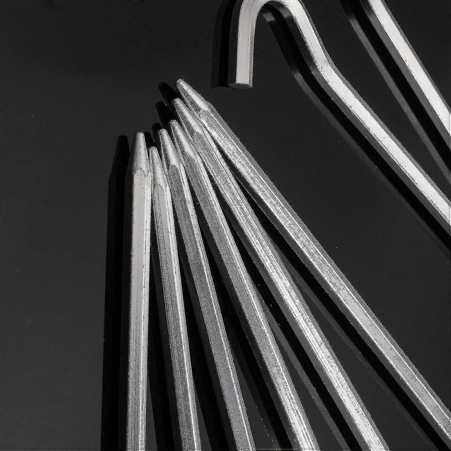 12pcs Tent Pegs, Aluminium Tent Stakes Pegs With Hook 7" Hexagon Rod ...