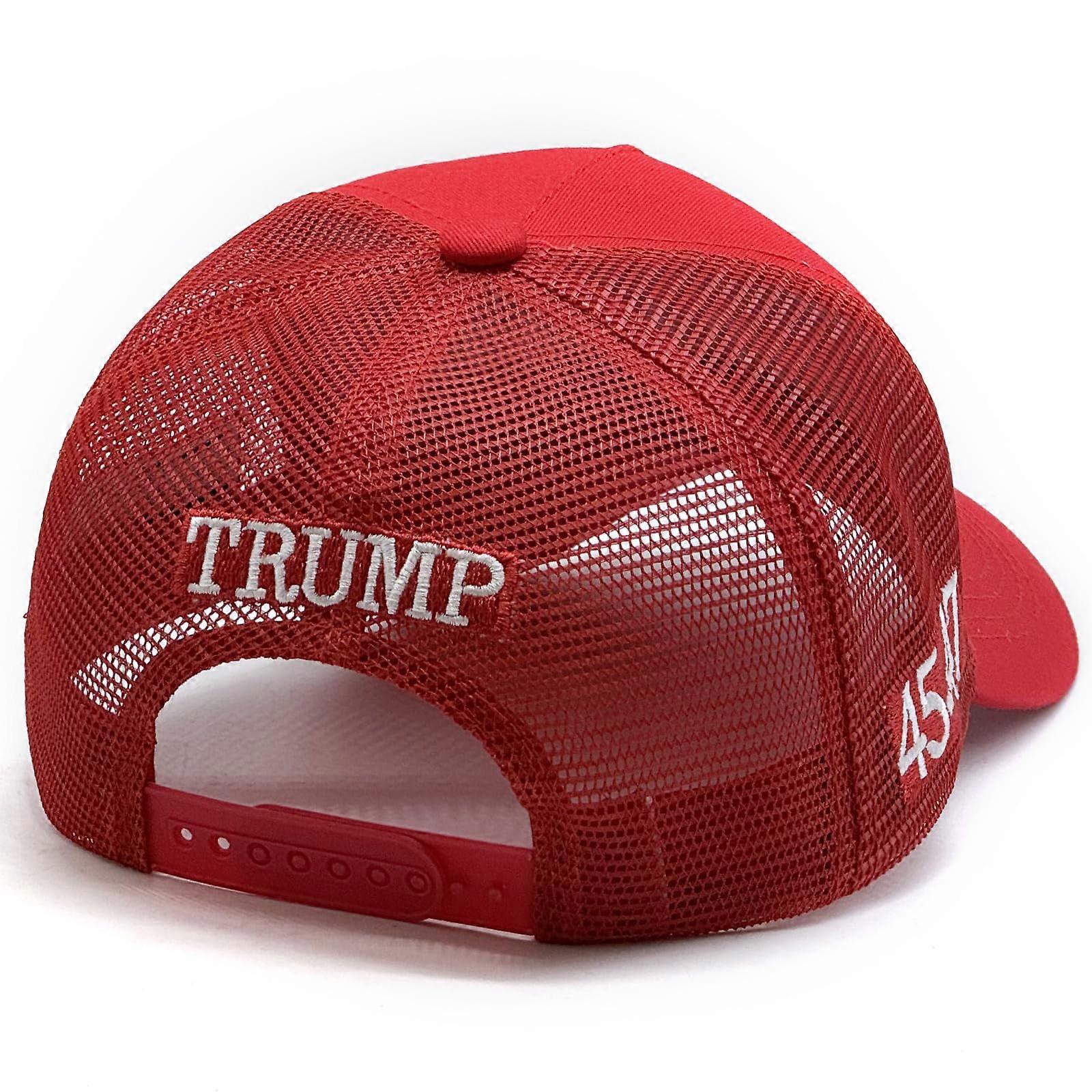 Trump 2024 Maga Red Mesh Hat 45-47 Baseball Cap Make America Great ...