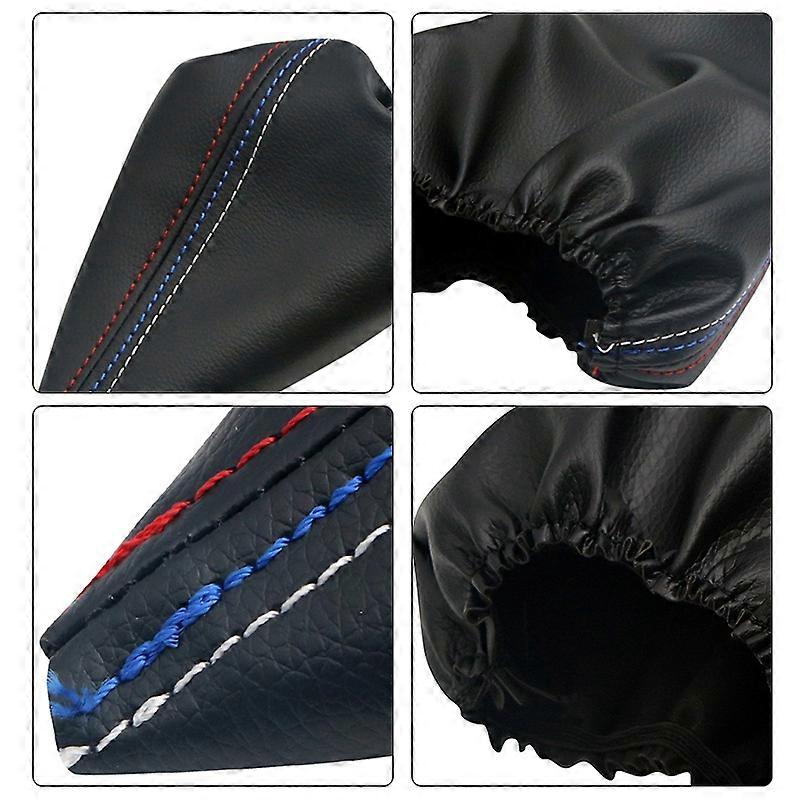 2 Pcs/Set New Car Shift Knob Stick Handbrake Leather Gaiter Boot Cover ...