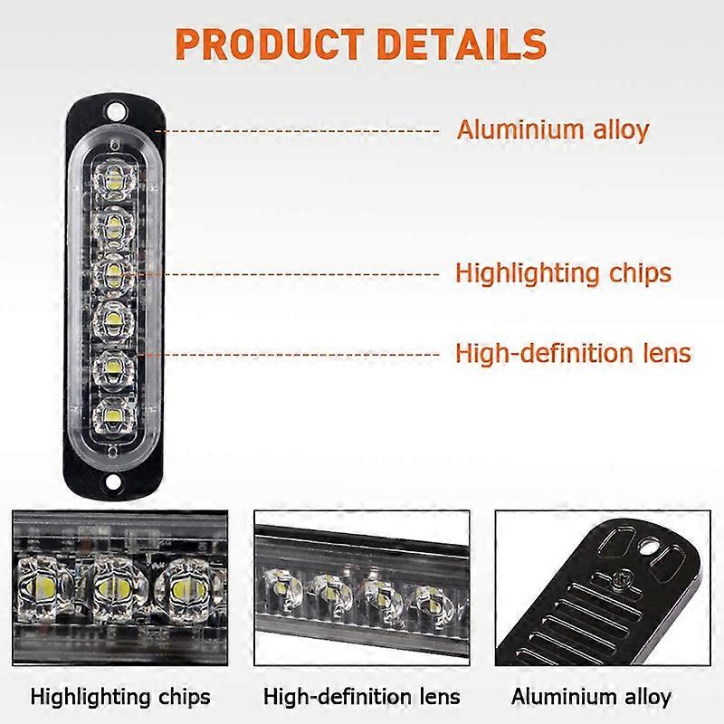 24 LED Strobe car light Wireless Emergency Flashing car light LED 12V ...