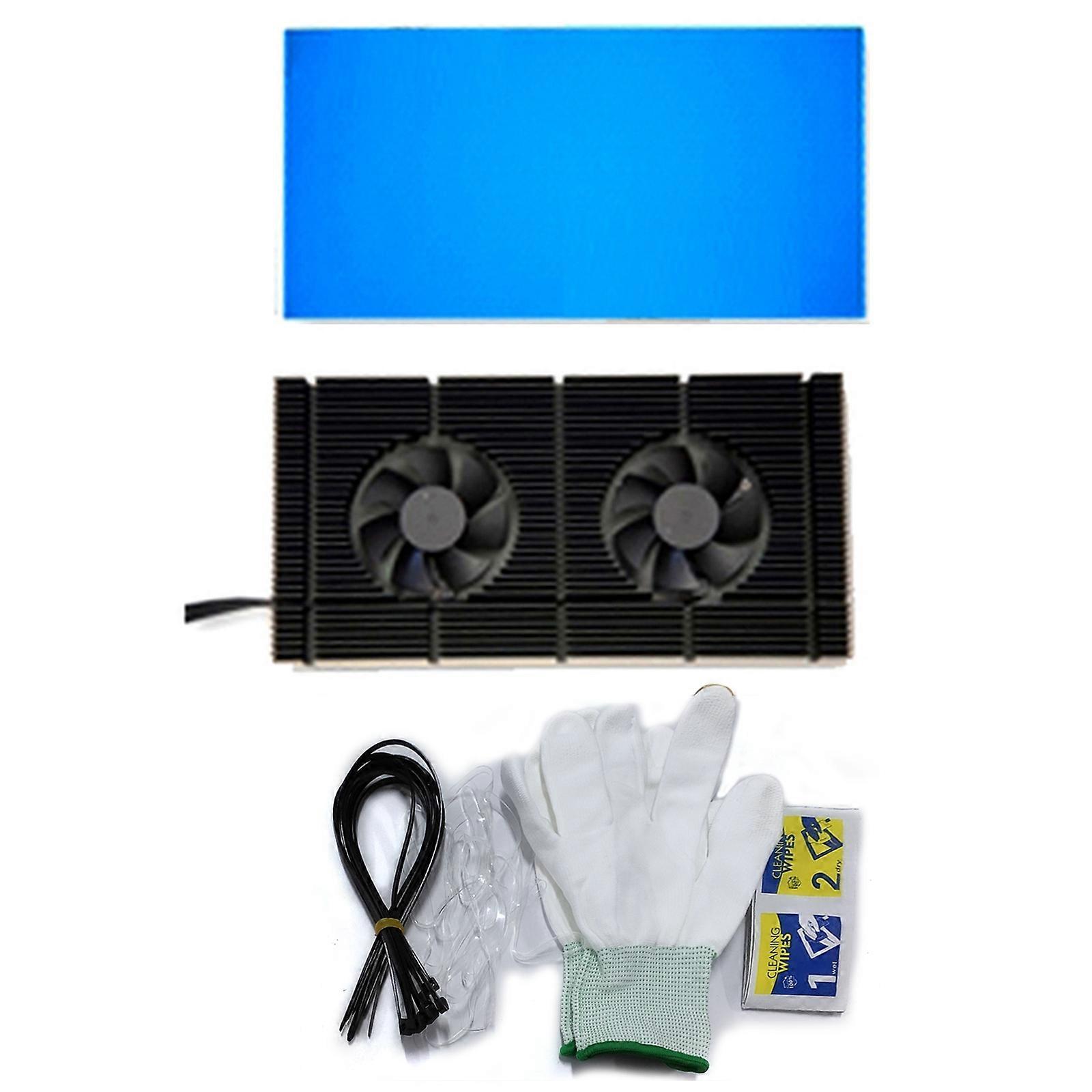 Aluminum GPU Backplate Panel Heatsink + Dual PWM Fan for RTX 3090 3080 ...