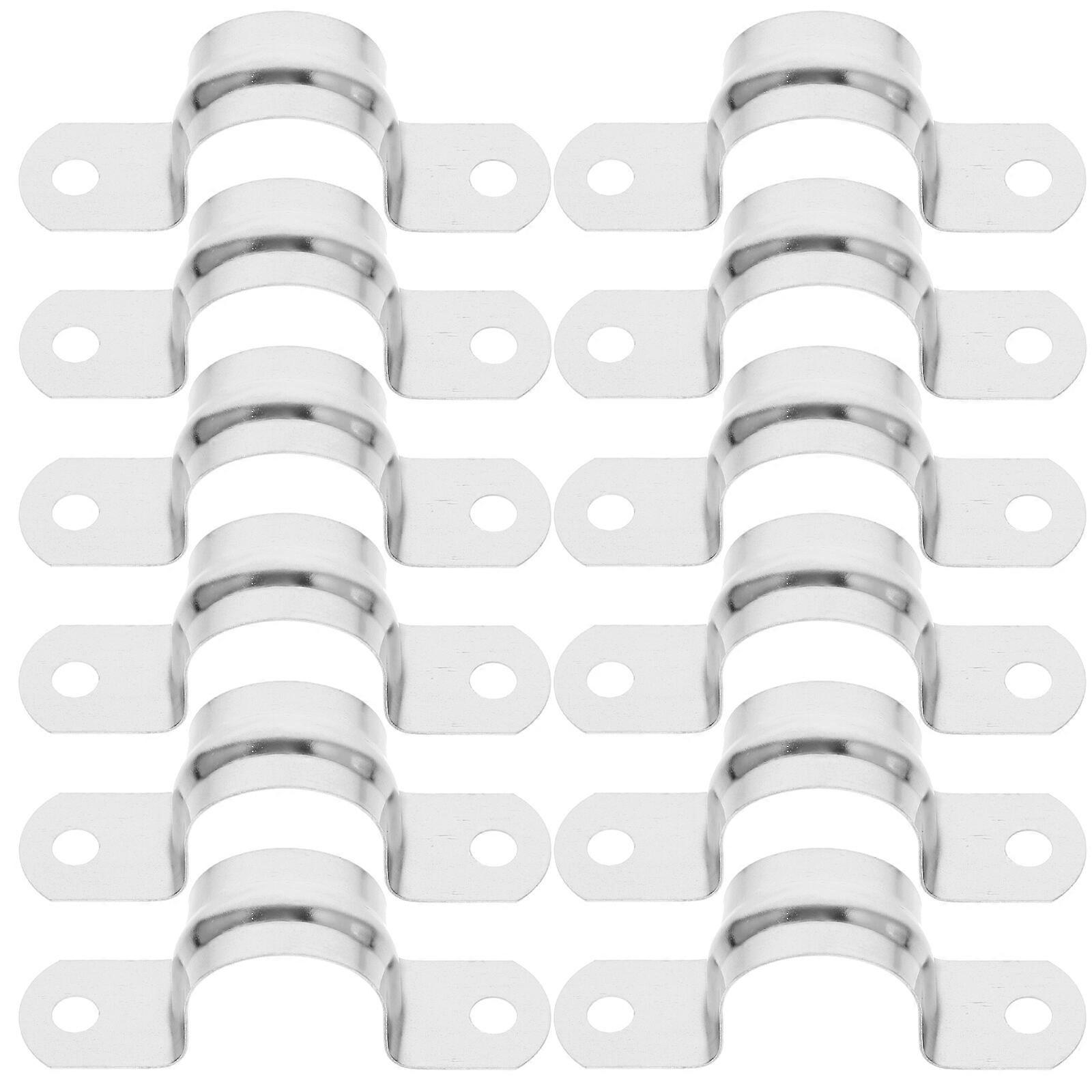 100pcs Pipe Strap Clips U-tube Clamps Heavy Duty Tube Tension Clamps ...