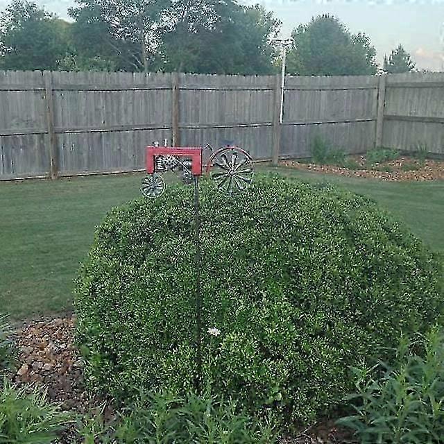 Tractor Wind Spinner Metal Farm Tractor Spinner Propeller Yard Garden ...
