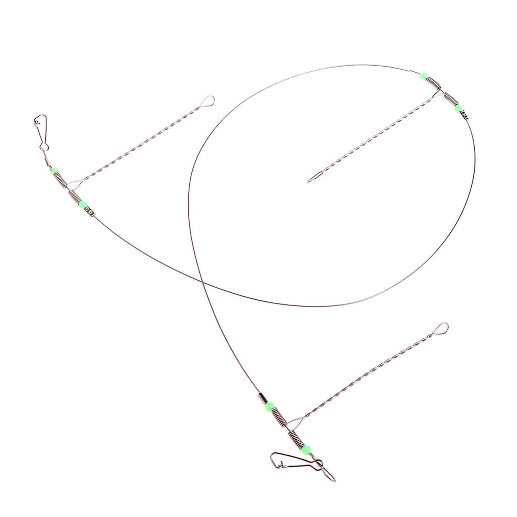 Sea Fishing Swivel String Hook Anti-winding Steel Rigs Wire Leader ...