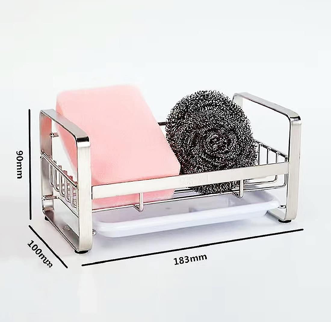 Sponge Rack, 304 Stainless Steel Sink Tissue Storage Sponge Rack ...