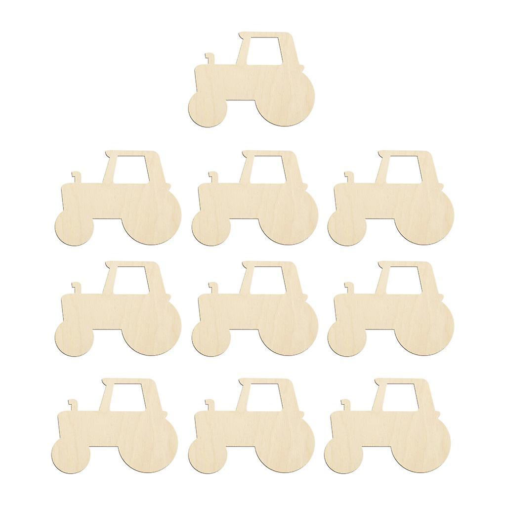 20Pack Blank Tractors Cutout Wooden Chips Scrapbooking Embellishment ...